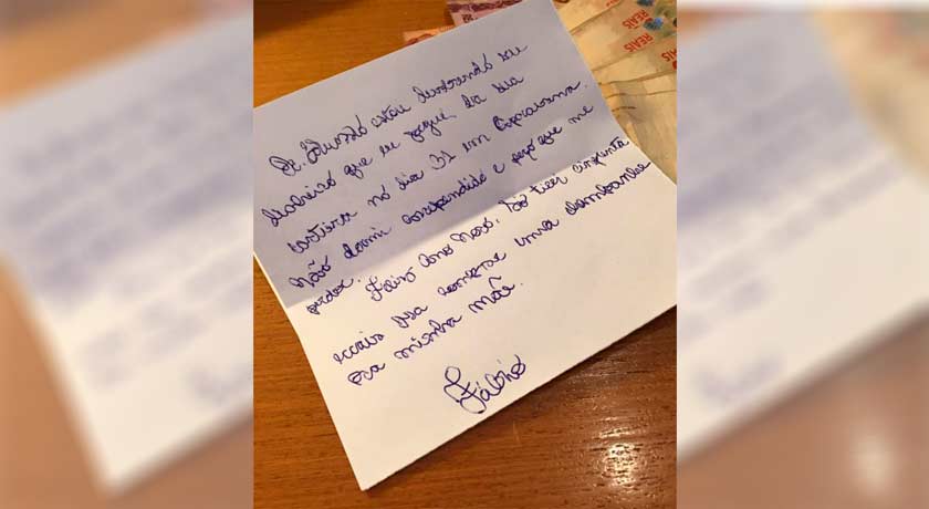 Ladrão arrependido devolve dinheiro roubado e envia carta pedindo ... Ladrão arrependido devolve dinheiro roubado e envia carta pedindo ...