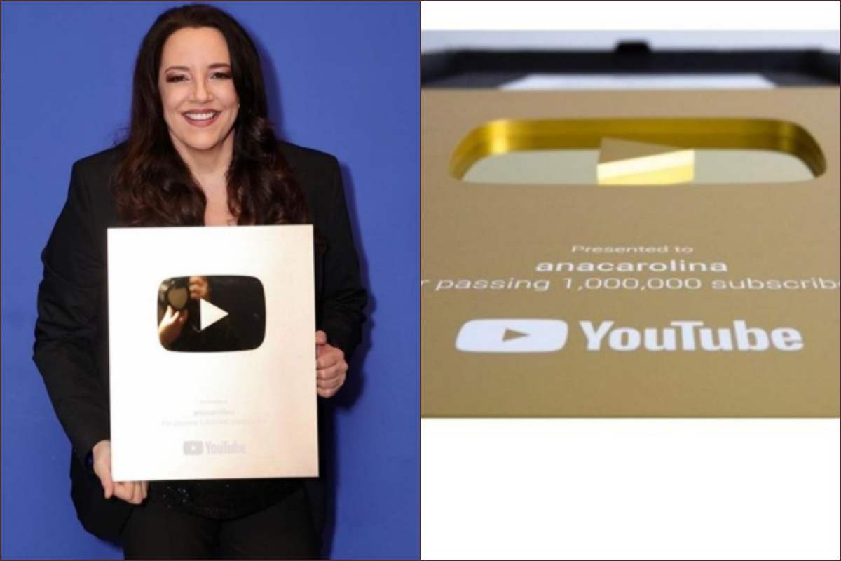 Youtube Ana Carolina Recebe Placa De 1 Milhão De Inscritos Metrópoles